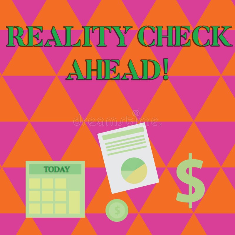 Handwriting Text Writing Reality Check Ahead. Concept Meaning Unveil ...