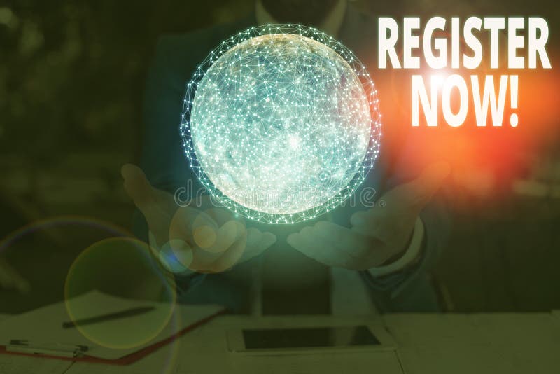 Handwriting Text Writing Register Now. Concept Meaning Official List or ...