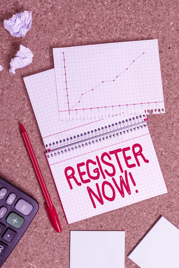 Handwriting Text Writing Register Now. Concept Meaning Official List or ...