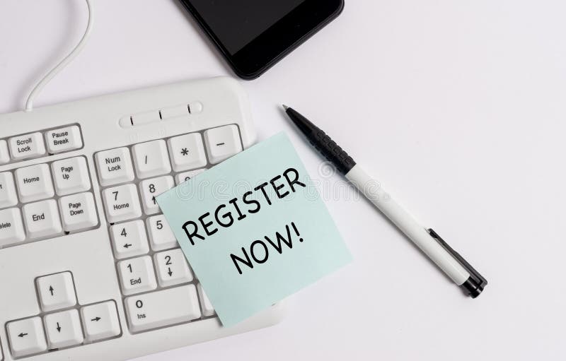 Handwriting Text Writing Register Now. Concept Meaning Official List or ...