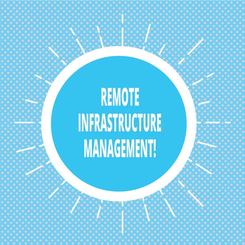 Handwriting Text Writing Remote Infrastructure Management. Concept ...