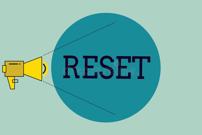 Handwriting Text Writing Reset. Concept Meaning Cause Device Return To ...