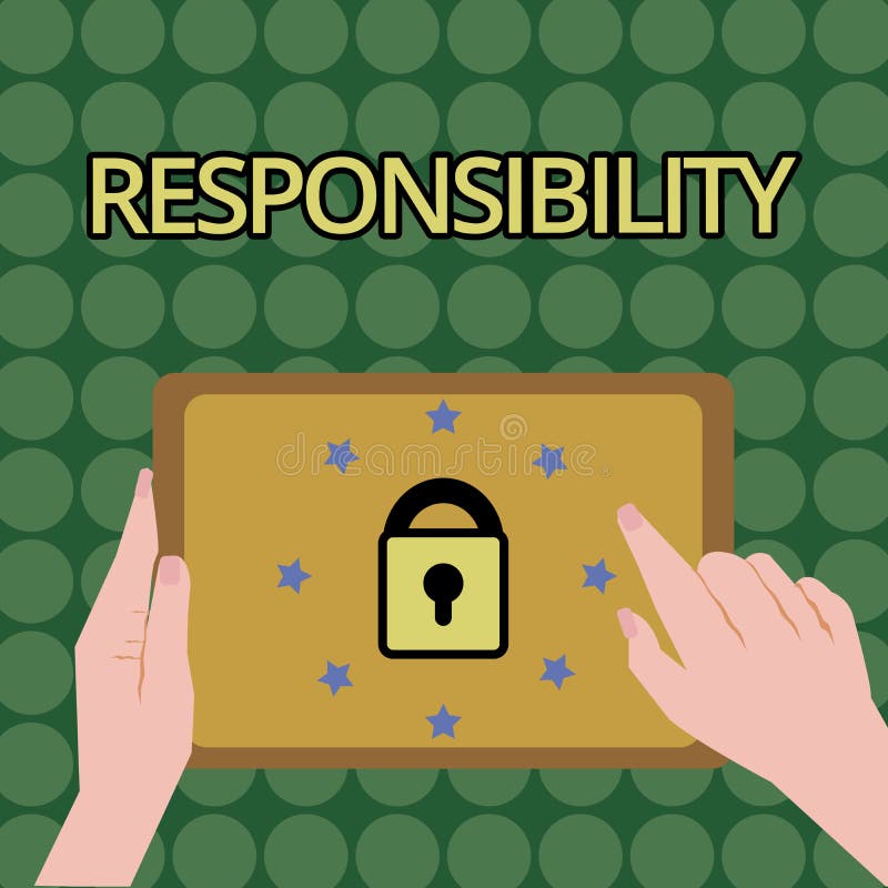 Handwriting Text Writing Responsibility. Concept Meaning Having Control ...