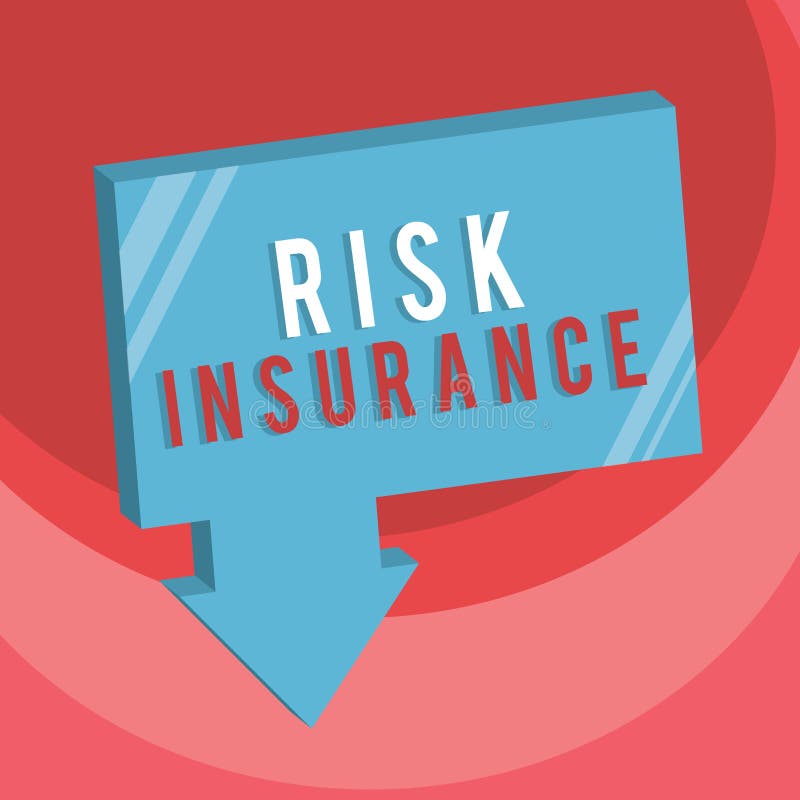 Handwriting Text Writing Risk Insurance. Concept Meaning the ...