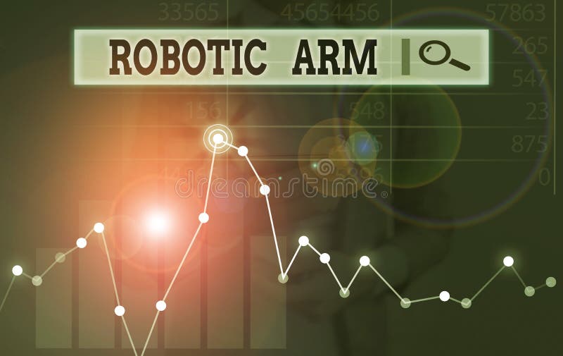 Handwriting Text Writing Robotic Arm. Concept Meaning Programmable ...