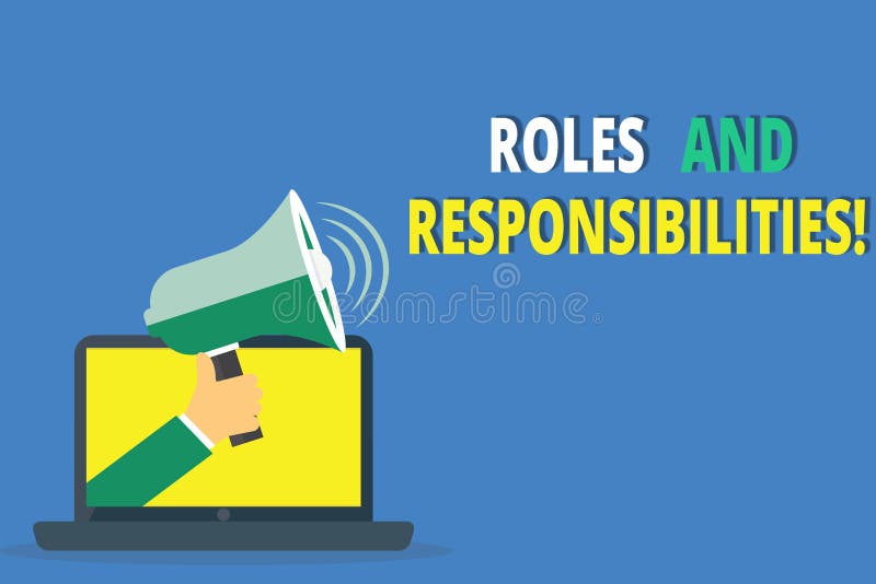 Handwriting Text Writing Roles and Responsibilities. Concept Meaning ...