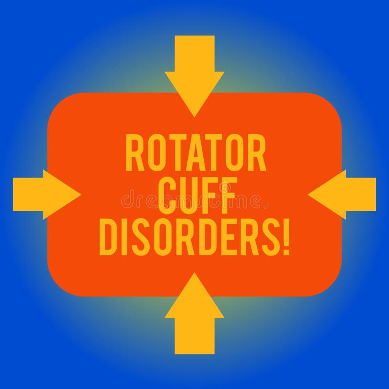 Handwriting Text Writing Rotator Cuff Disorders. Concept Meaning ...
