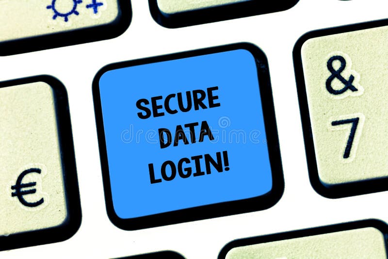 Handwriting Text Writing Secure Data Login. Concept Meaning Set of ...