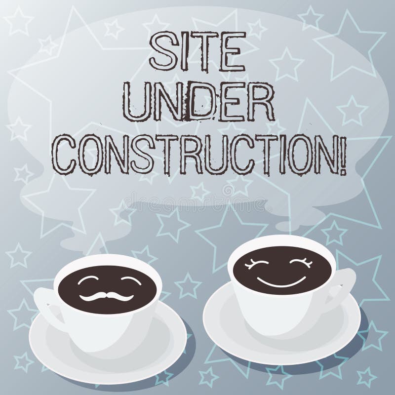 Handwriting Text Writing Site Under Construction. Concept Meaning ...