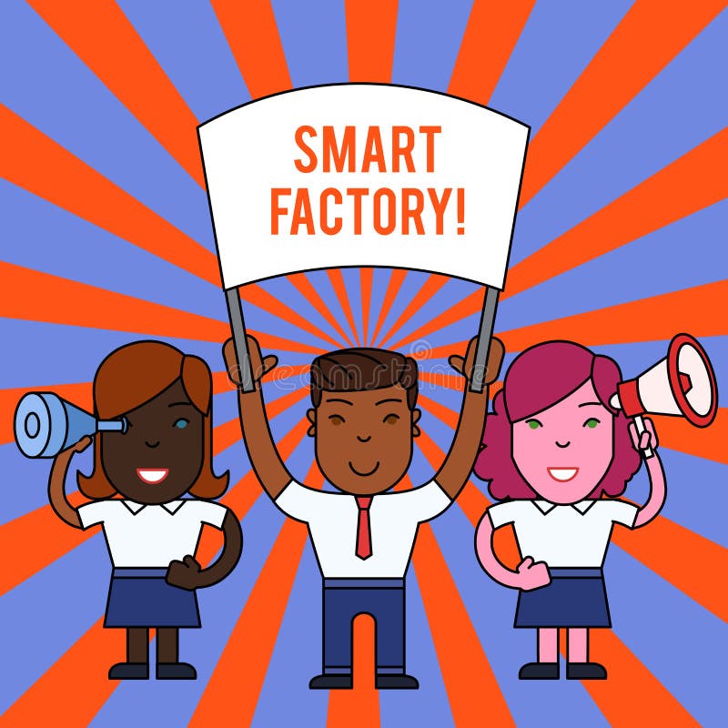 Handwriting Text Writing Smart Factory. Concept Meaning a Highly ...