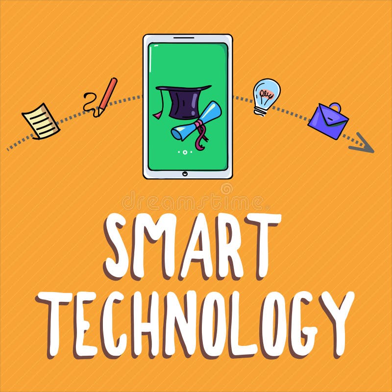 Handwriting Text Writing Smart Technology. Concept Meaning Gadgets or ...