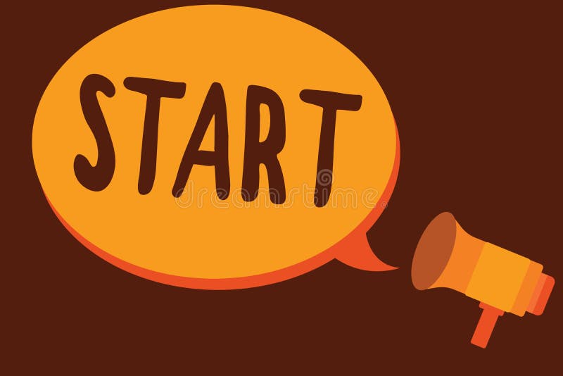 Handwriting Text Writing Start. Concept Meaning Begin or Be Reckoned ...