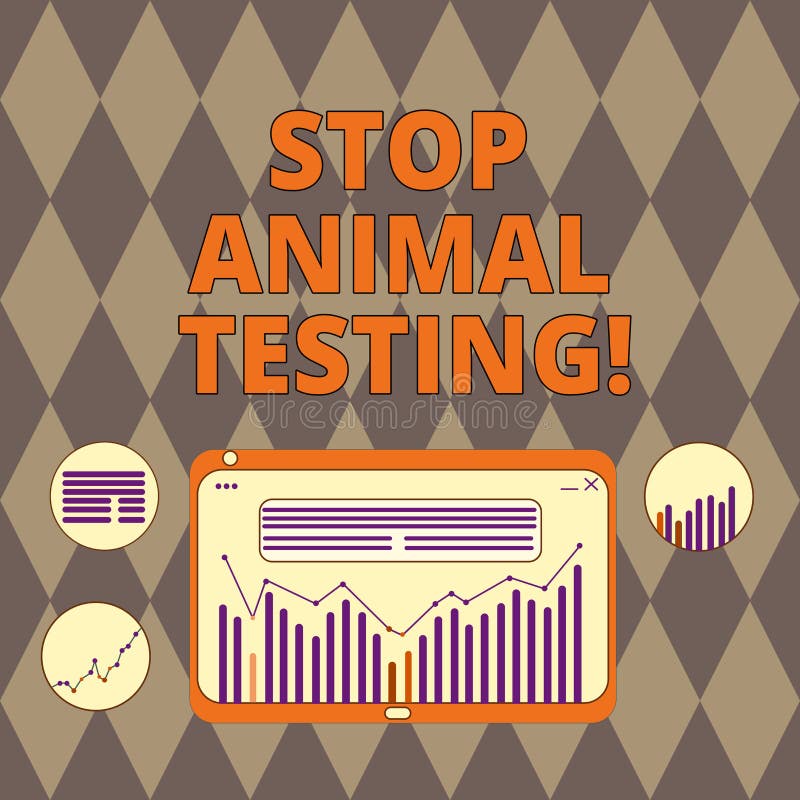 Handwriting Text Writing Stop Animal Testing. Concept Meaning ...