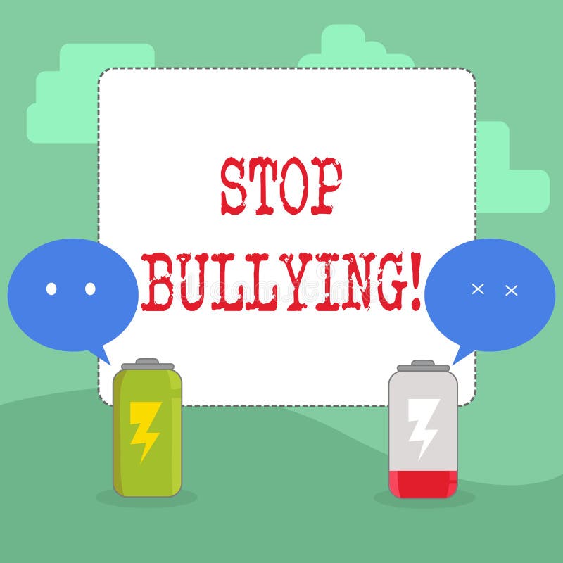 Handwriting Text Writing Stop Bullying. Concept Meaning Do Not Continue ...