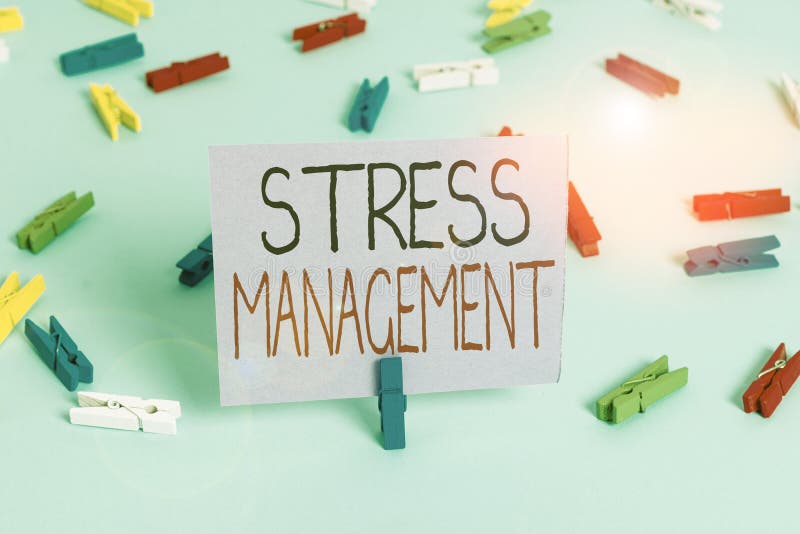 Handwriting Text Writing Stress Management. Concept Meaning Method of ...