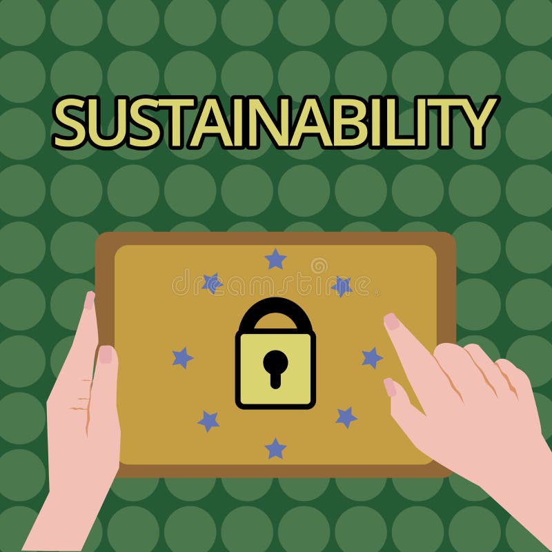 Handwriting Text Writing Sustainability. Concept Meaning the Ability To ...