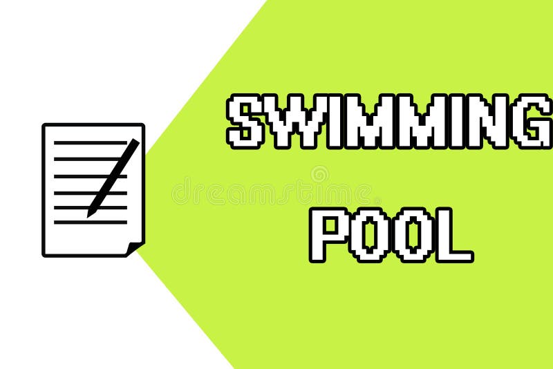 Handwriting Text Writing Swimming Pool. Concept Meaning Structure ...
