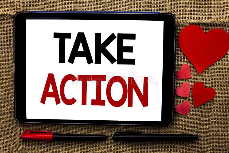 Handwriting Text Writing Take Action. Concept Meaning Strategy Future ...