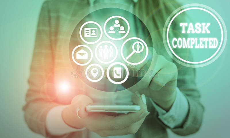 Handwriting Text Writing Task Completed. Concept Meaning Finished ...