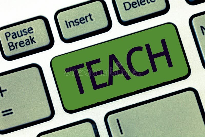 Handwriting Text Writing Teach. Concept Meaning Impart Knowledge or ...