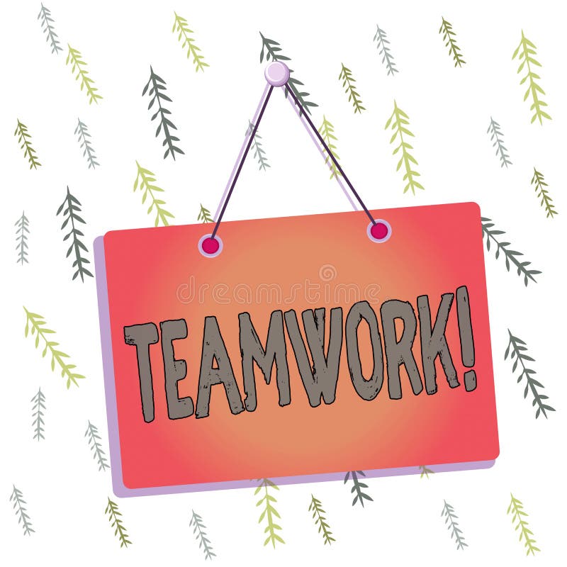 Handwriting Text Writing Teamwork. Concept Meaning Combined Action of ...