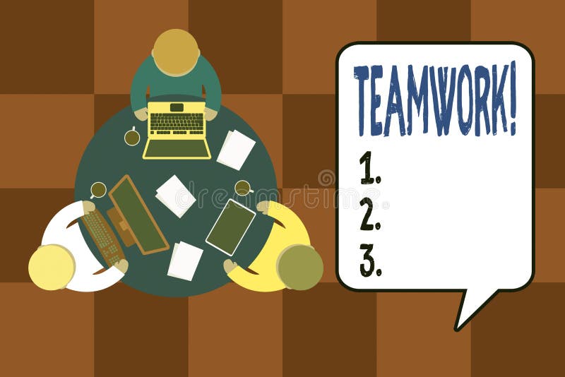 Handwriting Text Writing Teamwork. Concept Meaning Combined Action of ...