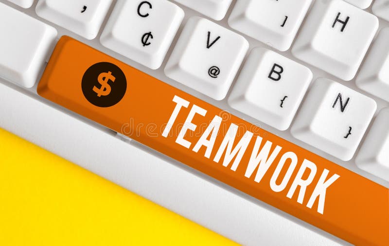 Handwriting Text Writing Teamwork. Concept Meaning Group of Showing Who ...