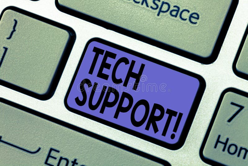 Handwriting Text Writing Tech Support. Concept Meaning Help Given by ...