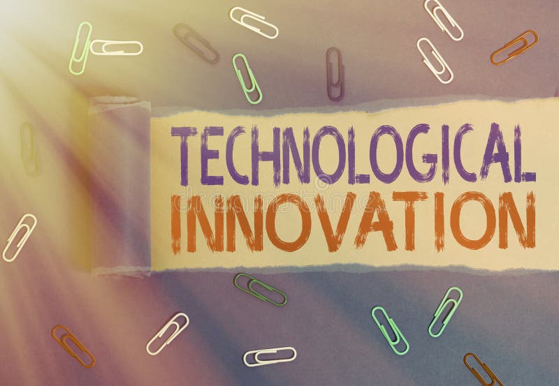 Handwriting Text Writing Technological Innovation. Concept Meaning New ...