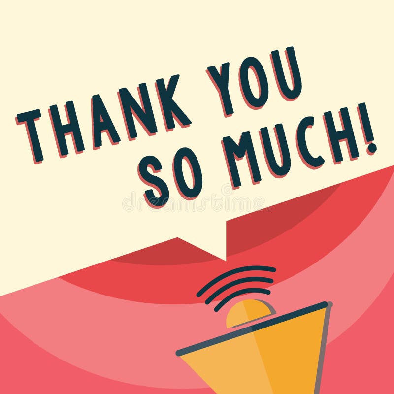 Handwriting Text Writing Thank You so Much. Concept Meaning Expression ...