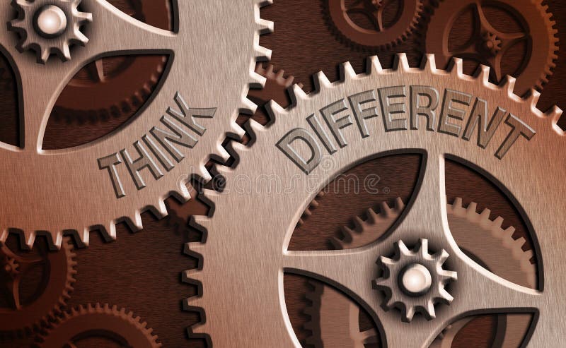 Handwriting Text Writing Think Different. Concept Meaning Be Unique ...