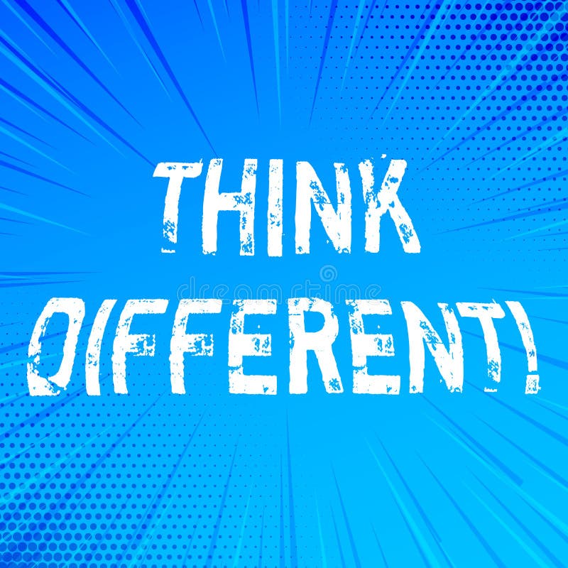 Handwriting Text Writing Think Different. Concept Meaning Rethink ...