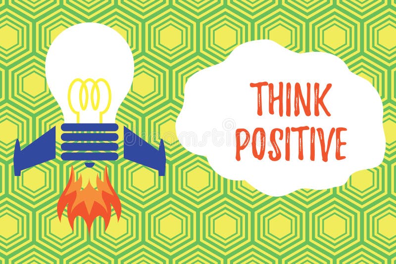 Handwriting Text Writing Think Positive. Concept Meaning the Tendency ...