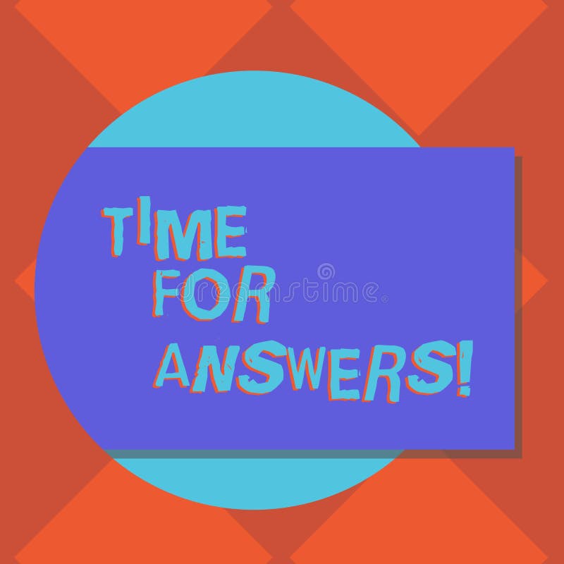 Time for Answers stock illustration. Illustration of answer - 24777862