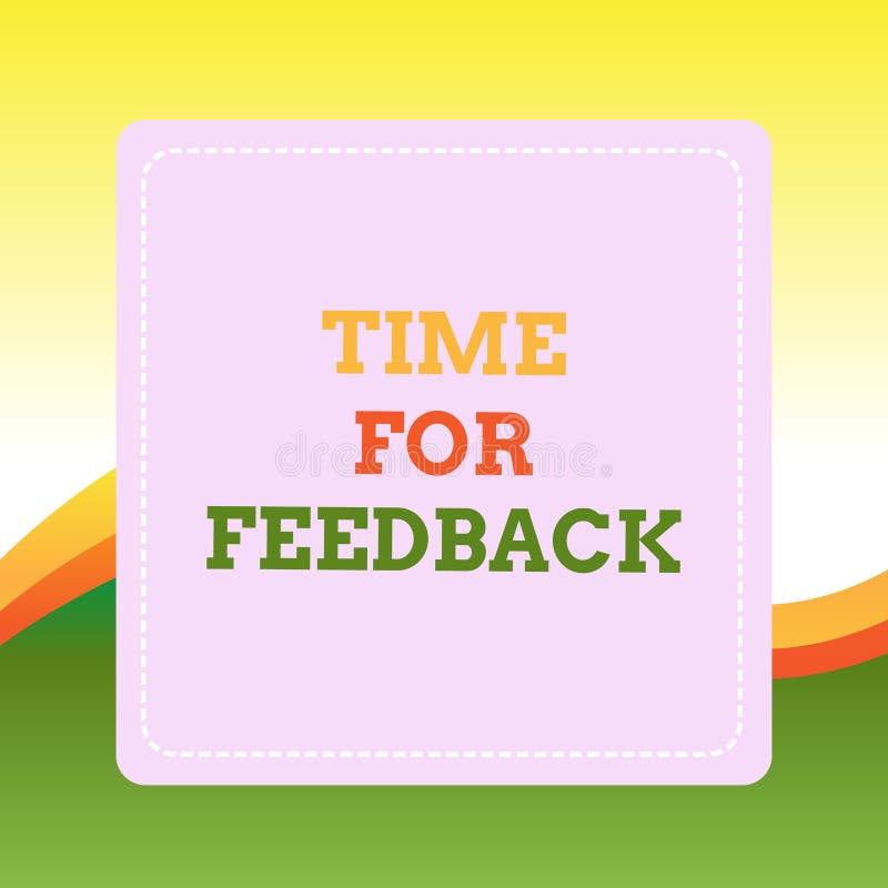 Time for Feedback Clock Input and Responses Stock Illustration ...