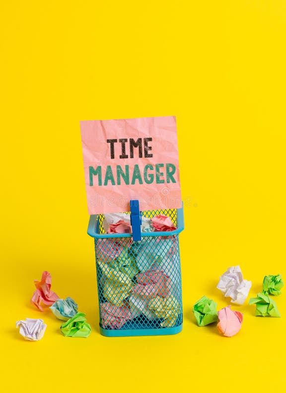 Handwriting Text Writing Time Manager. Concept Meaning Process of ...