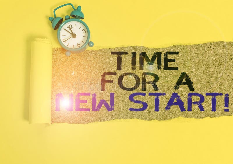 Handwriting Text Writing Time for a New Start. Concept Meaning Trust ...