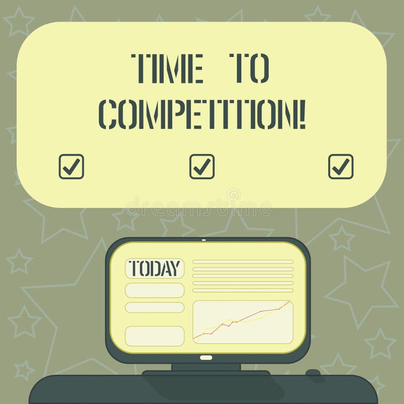 Handwriting Text Writing Time To Competition. Concept Meaning Resource ...