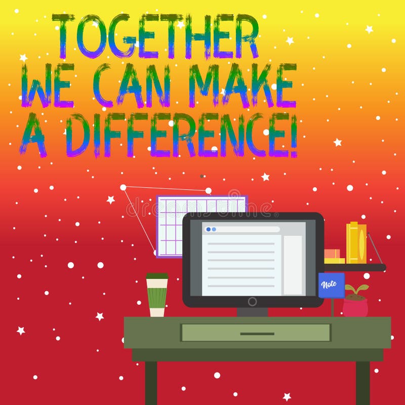 Together Make Difference Stock Illustrations – 458 Together Make ...