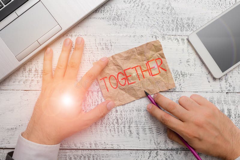 Handwriting Text Writing Together. Concept Meaning in Proximity,union ...