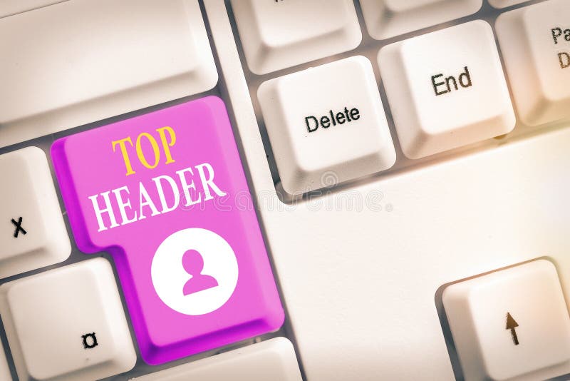 Handwriting Text Writing Top Header. Concept Meaning Text at the Top of ...