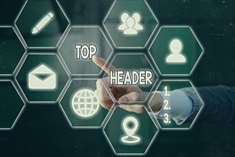 Handwriting Text Writing Top Header. Concept Meaning Text at the Top of ...