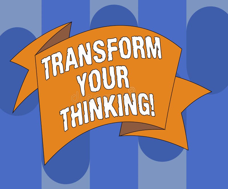 Transform Your Thinking Black Ink Hand Lettering Positive Concept ...