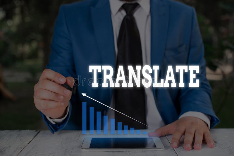 Handwriting Text Writing Translate. Concept Meaning Another Word with ...