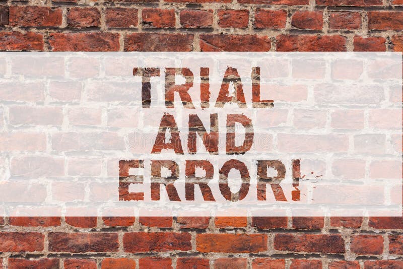 Handwriting Text Writing Trial and Error. Concept Meaning Lear ...