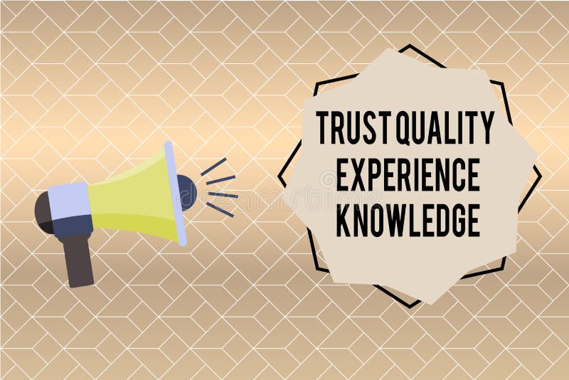 Handwriting Text Writing Trust Quality Experience Knowledge. Concept ...