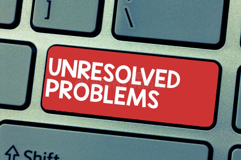 Handwriting Text Writing Unresolved Problems. Concept Meaning those ...