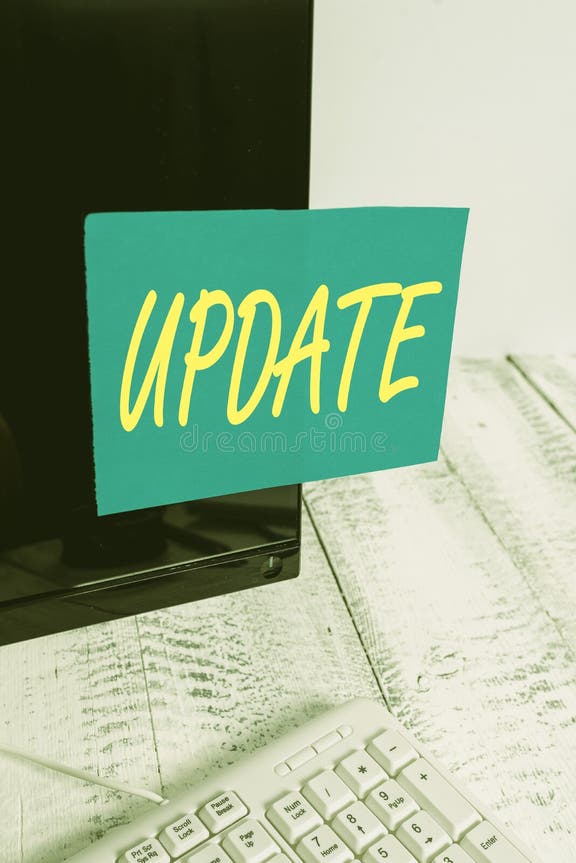 Handwriting Text Writing Update. Concept Meaning Make Something More ...