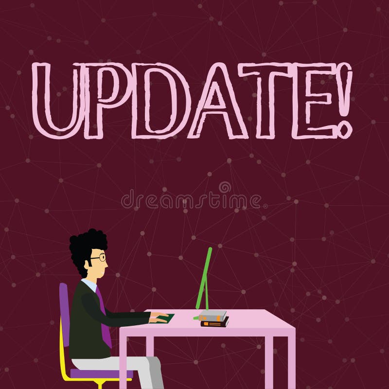 Handwriting Text Writing Update. Concept Meaning Make Something More ...