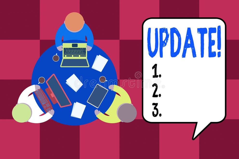 Handwriting Text Writing Update. Concept Meaning Make Something More ...